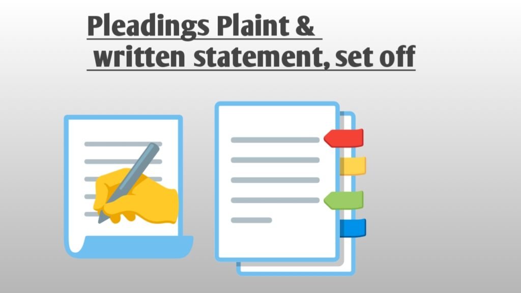 Pleadings Plaint & written statement ,set off notes cpc - Jurisindia